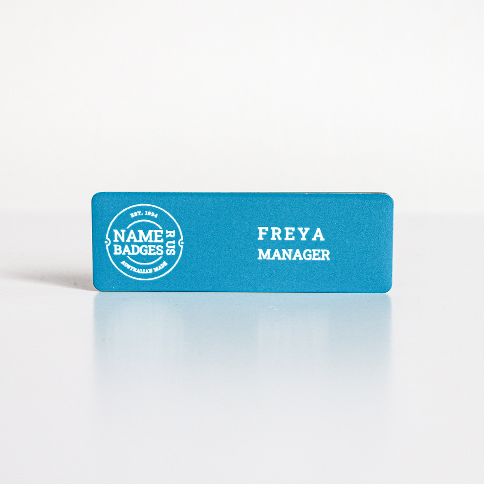 Name Badge with Your Logo & Magnet Attachment – Name Badges R Us