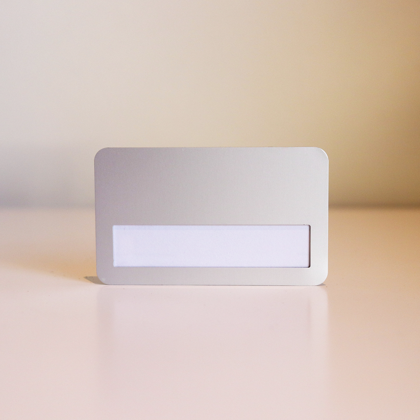Large Metal Name Badge Blanks with Optional Logo – Name Badges R Us